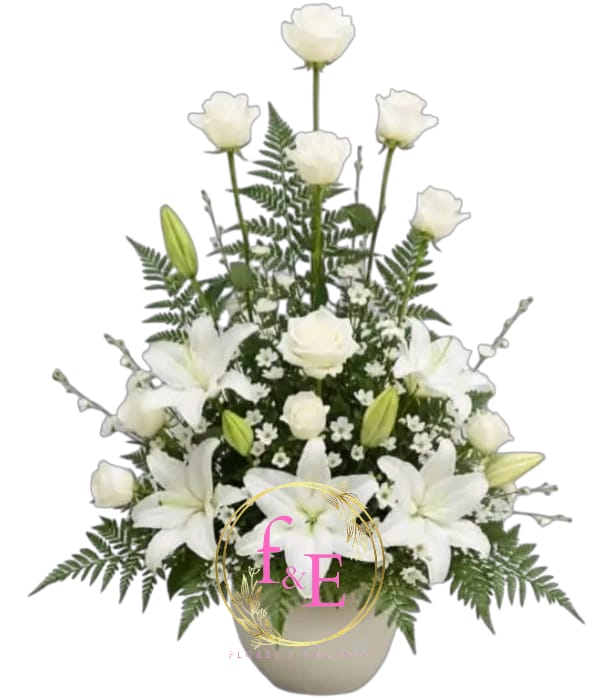 Arreglo Fúnebre Luz que Perdura. - Flores y Encanto